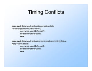 Introduction to SAS Data Set Options | PPT