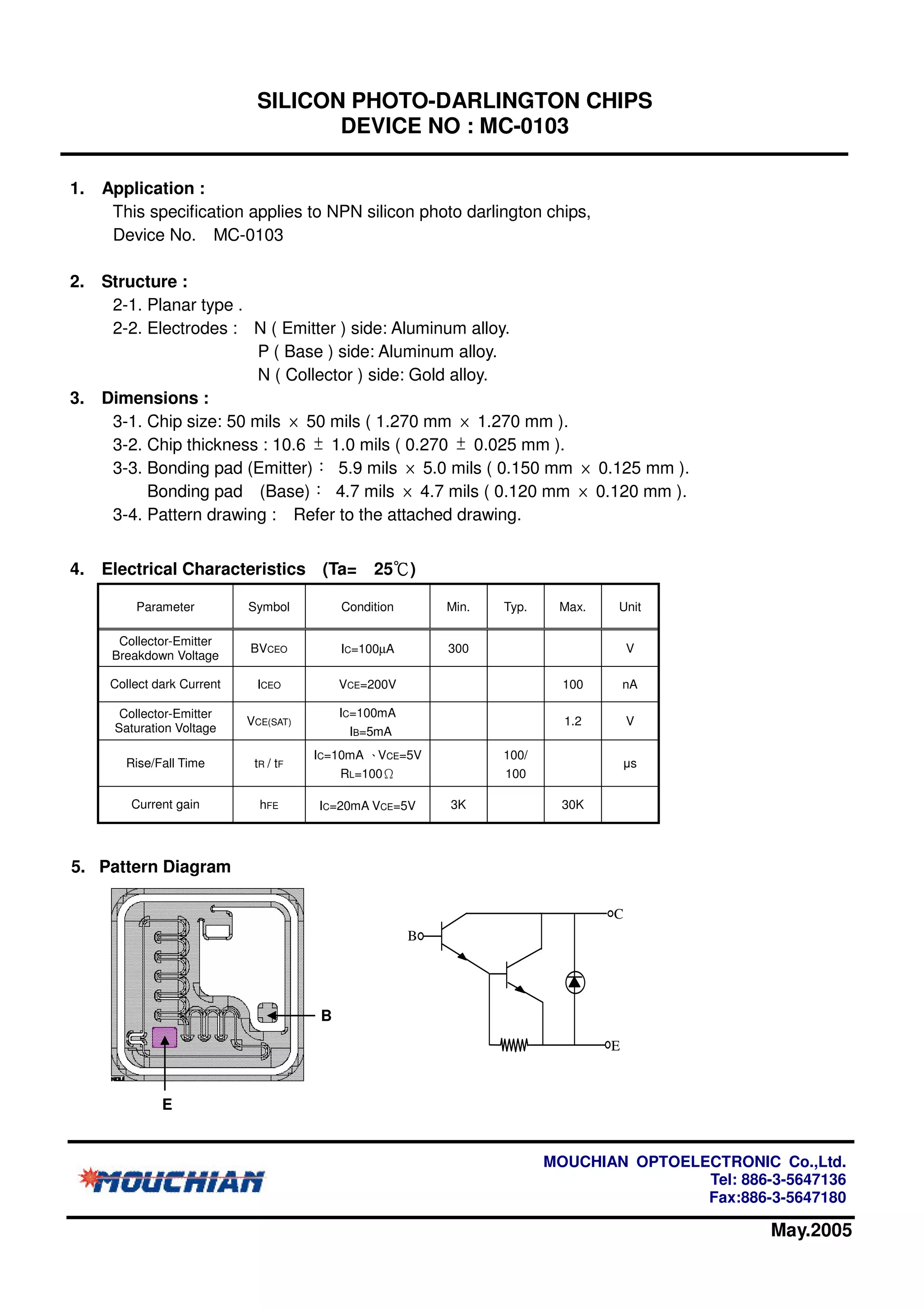 Data Sheet Of Mc 0103 | PDF | Consumer Electronics | Technology & Computing