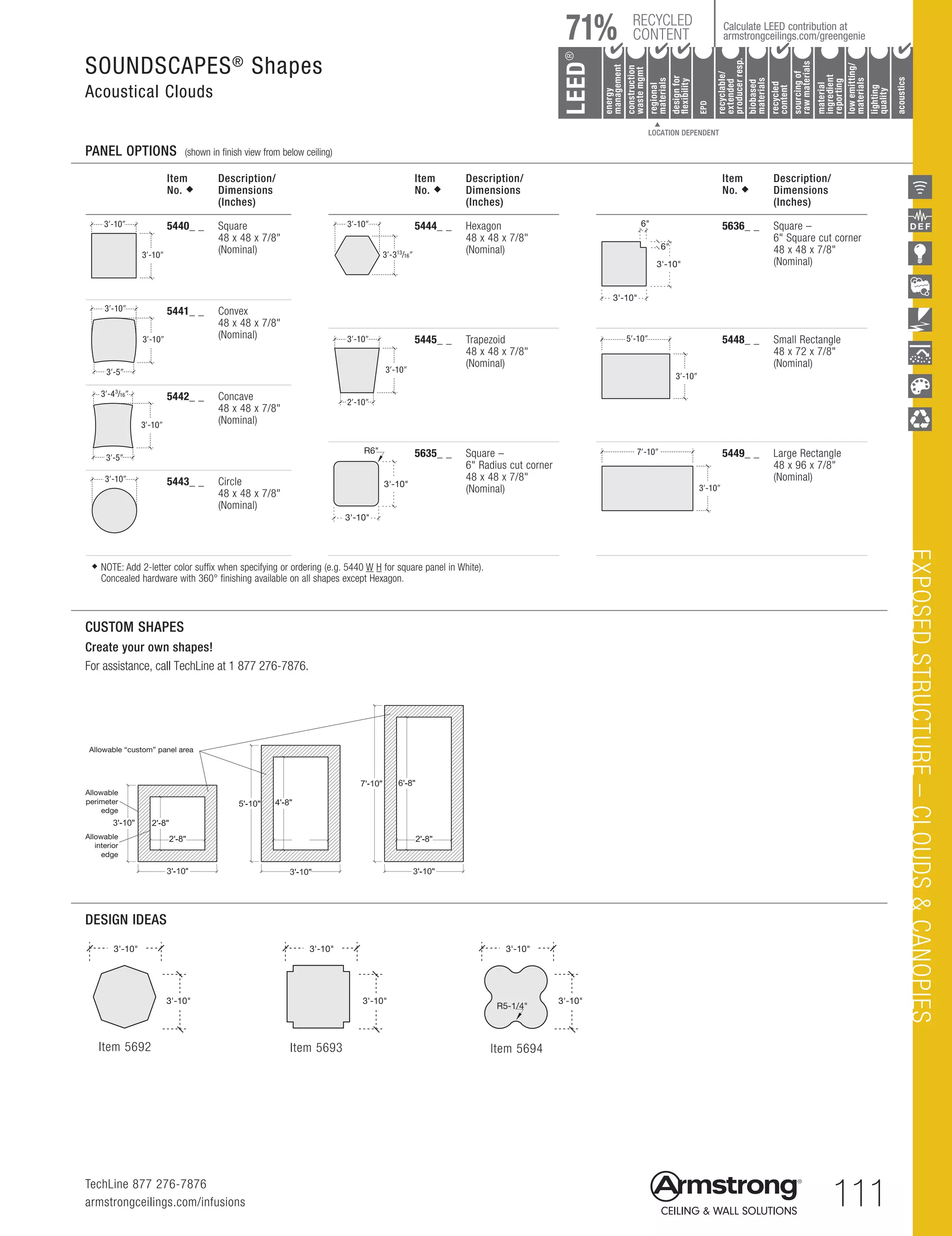 11-Working details Ceiling Data sheet-soundscapes-shapes | PDF