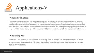 Different Applications of Stack Data Structure | PDF