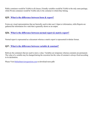 Data Structure Interview Questions & Answers | PDF