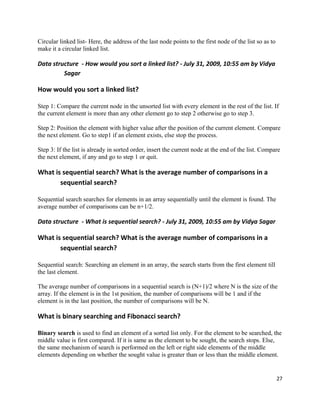 Data structure-questions | DOC