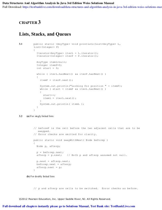 Data Structures And Algorithm Analysis In Java 3rd Edition Weiss