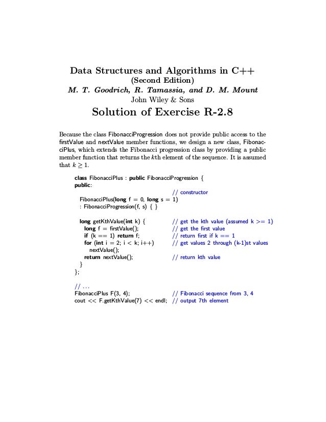 Data Structures And Algorithms In C 2nd Edition Goodrich Solutions