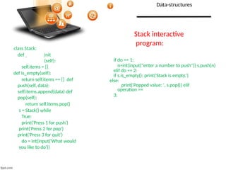 Data -structures for class 12 , easy ppt | PPTX