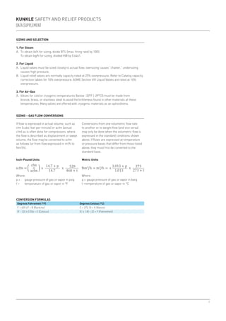 Data Supplement for Kunkle Safety and Relief Products | PDF