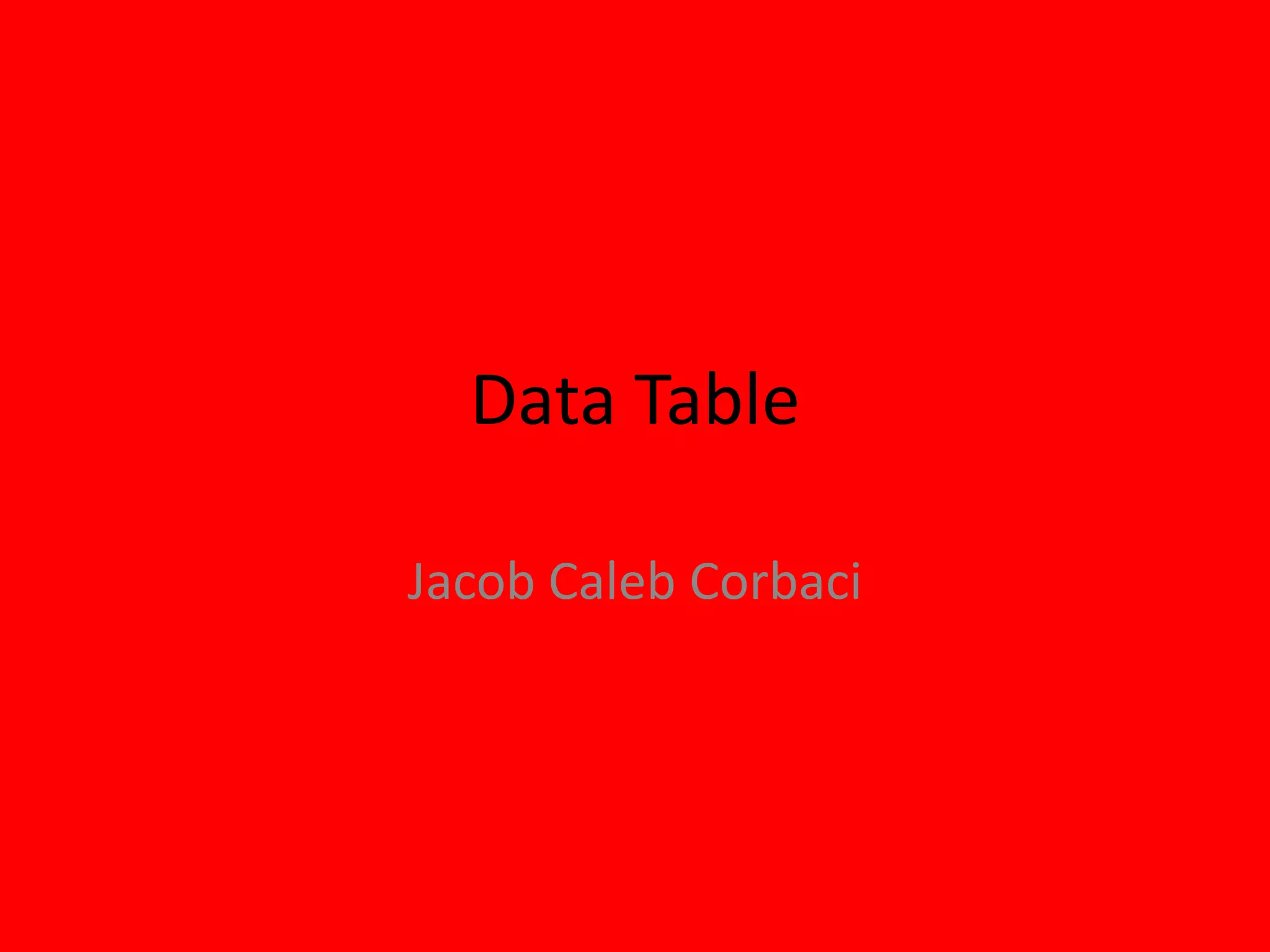 Data Table | PPTX | Geology | Science