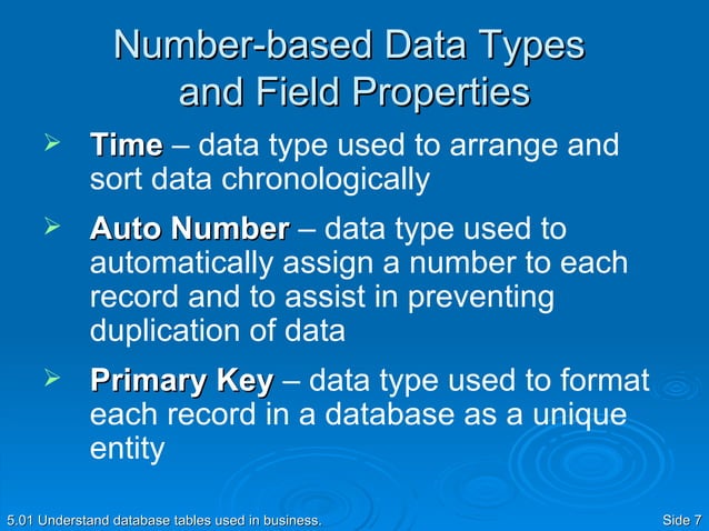 Data Types And Field Properties | PPT
