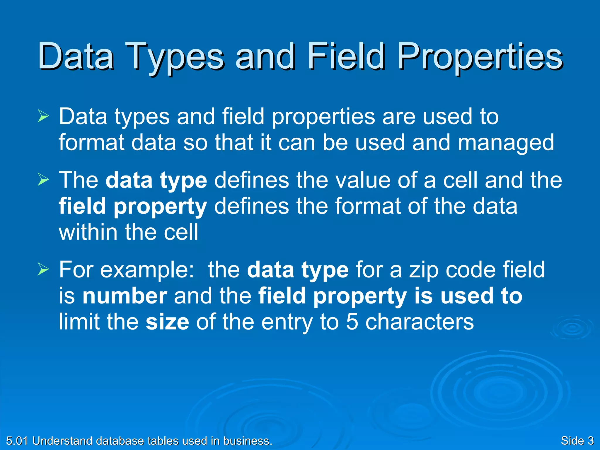 Data Types And Field Properties | PPT