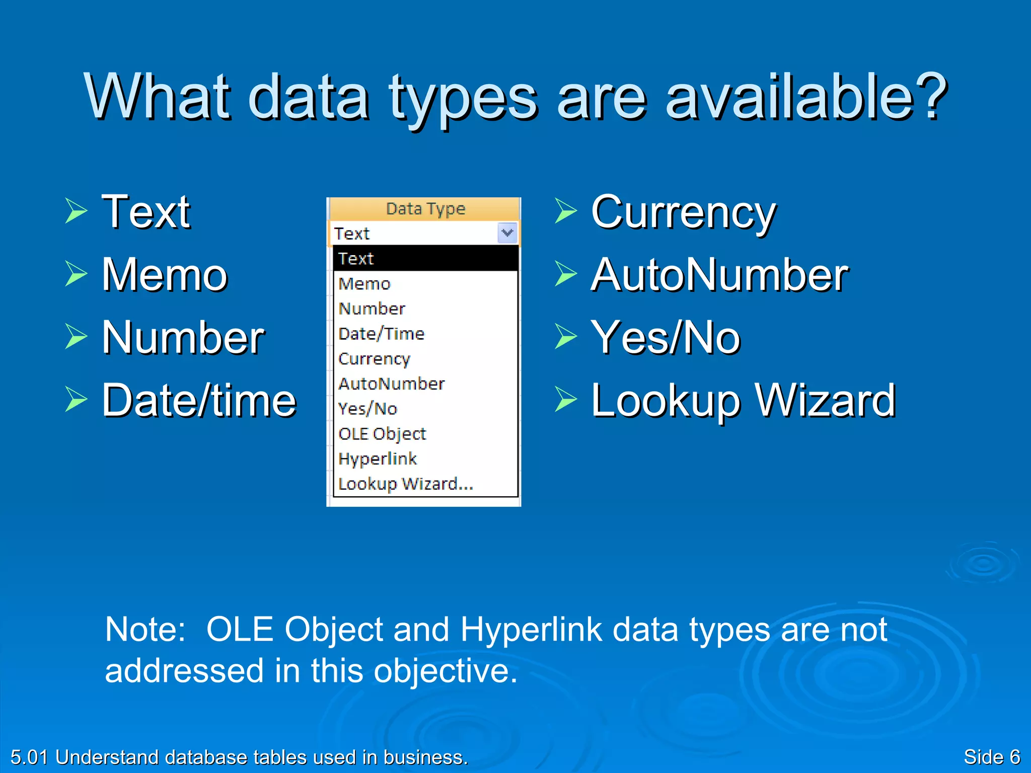 Data Types And Field Properties | PPT
