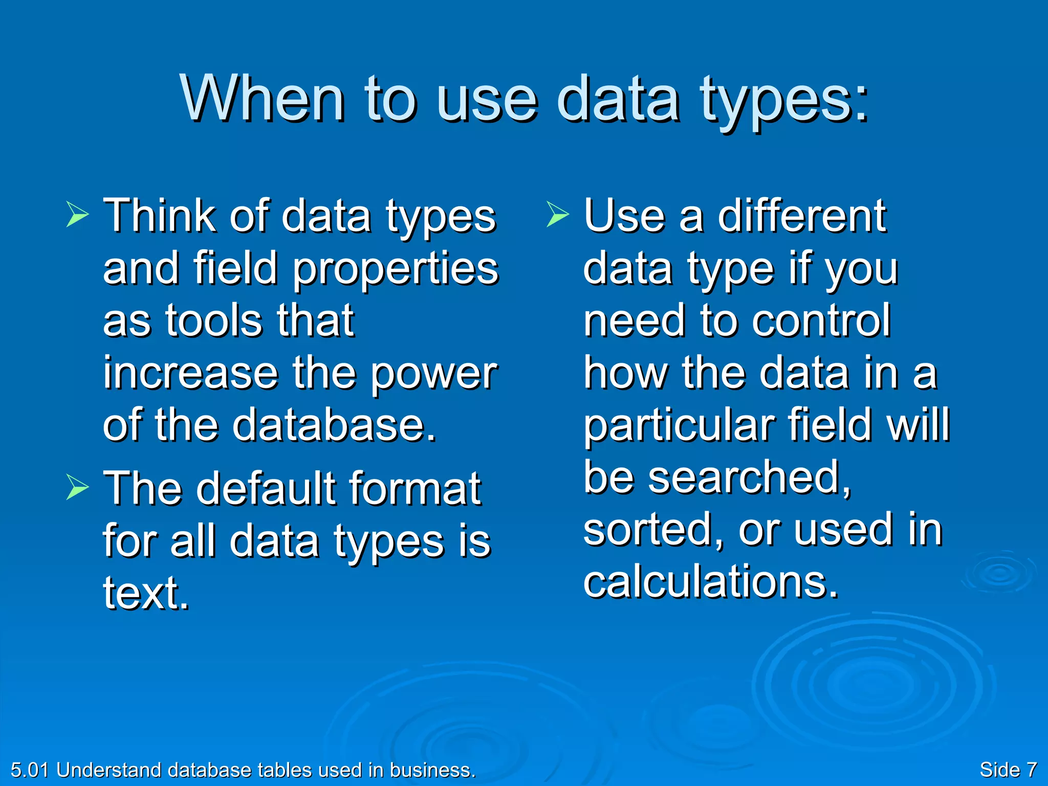 Data Types And Field Properties | PPT