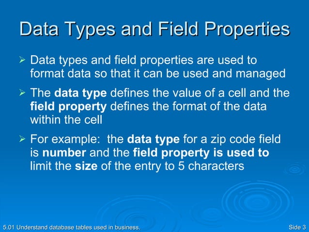 Data Types And Field Properties | PPT
