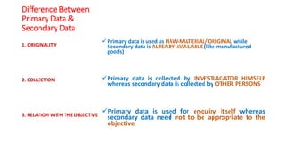 DATA - TYPES & METHODS OF THEIR COLLECTION.pptx