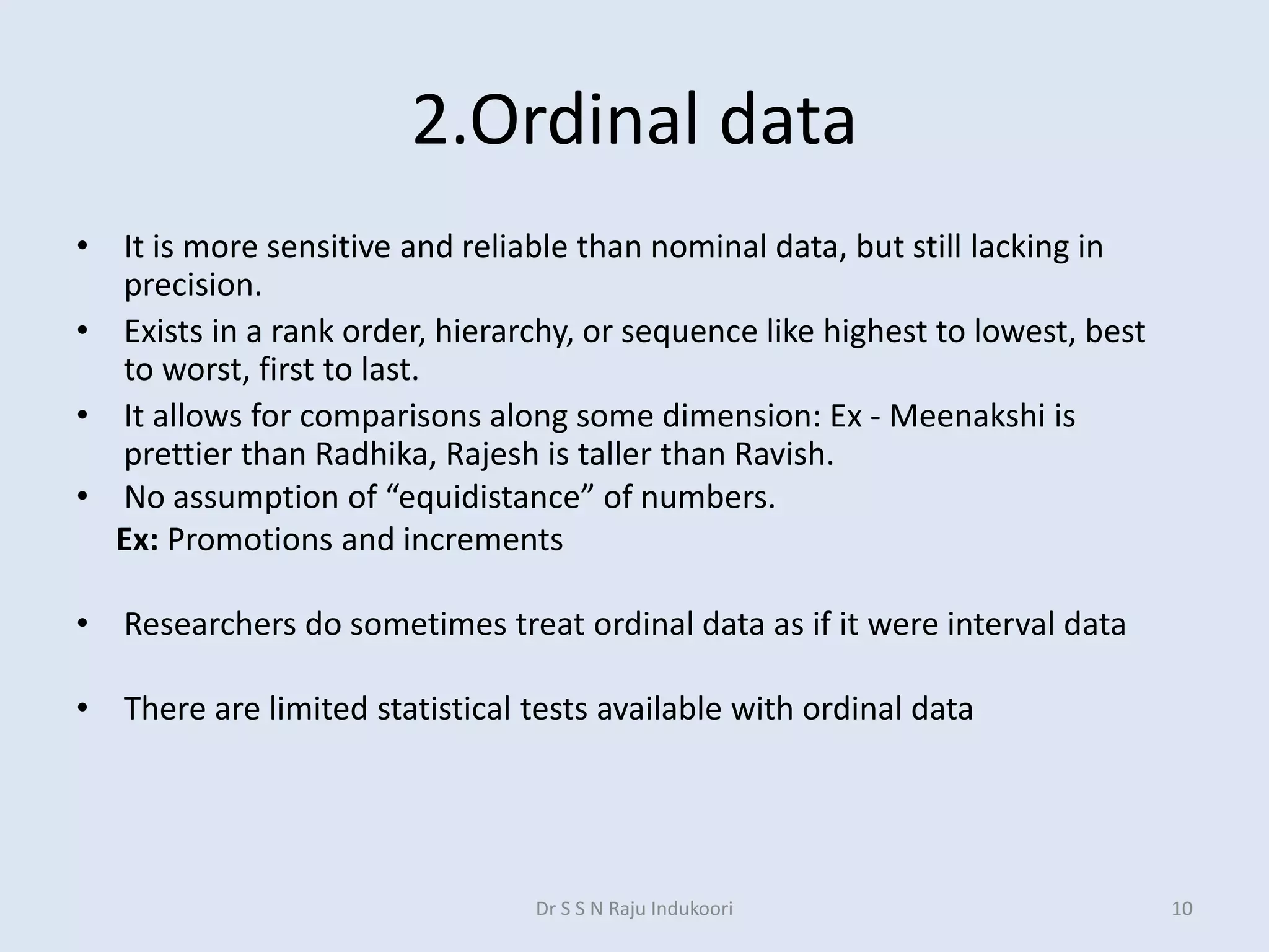 Data types of measurement scales | PPTX