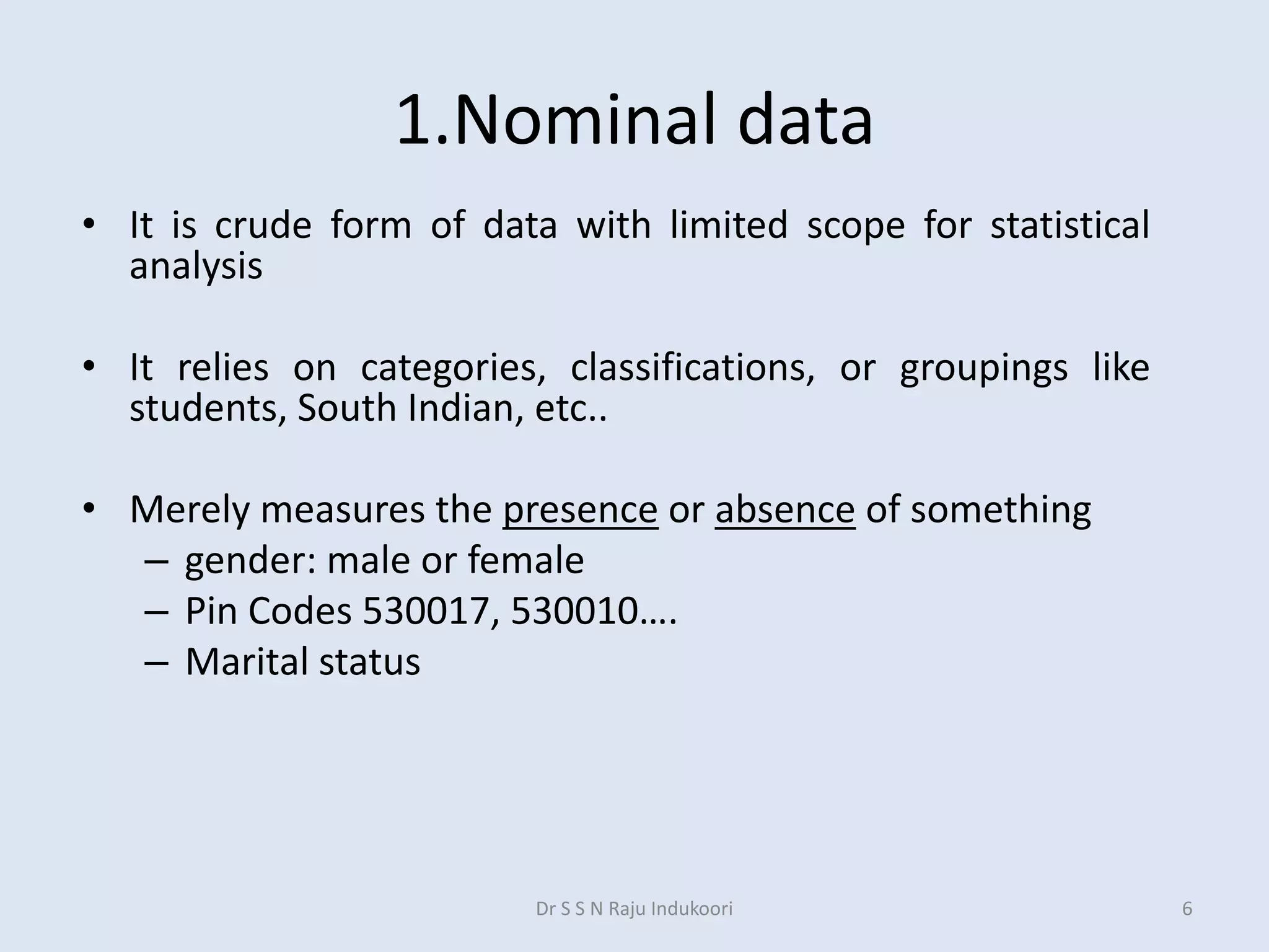 Data types of measurement scales | PPTX