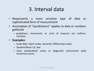 Data types of measurement scales | PPTX