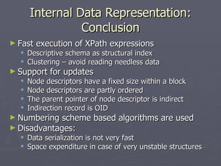 Sedna XML Database System: Internal Representation | PPT