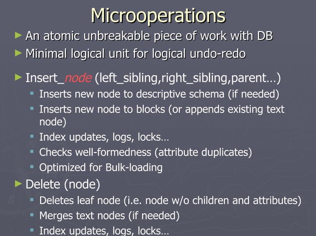 Sedna XML Database System: Internal Representation | PPT