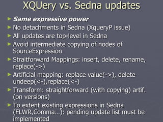 Sedna XML Database System: Internal Representation | PPT
