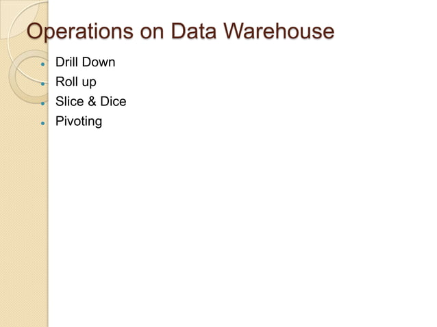 Introduction to Data Warehousing | PPT