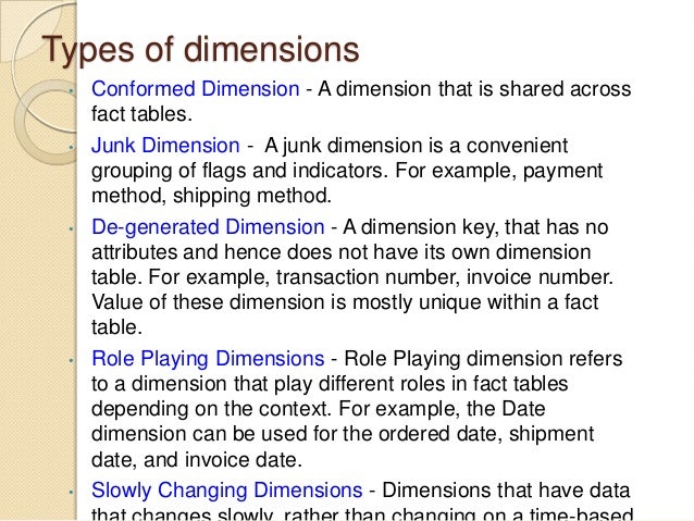 Types Of Dimensions In Data Warehouse - Design Talk