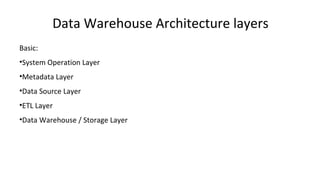 Data warehouse architecture | PPT