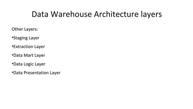 Data warehouse architecture | PPT