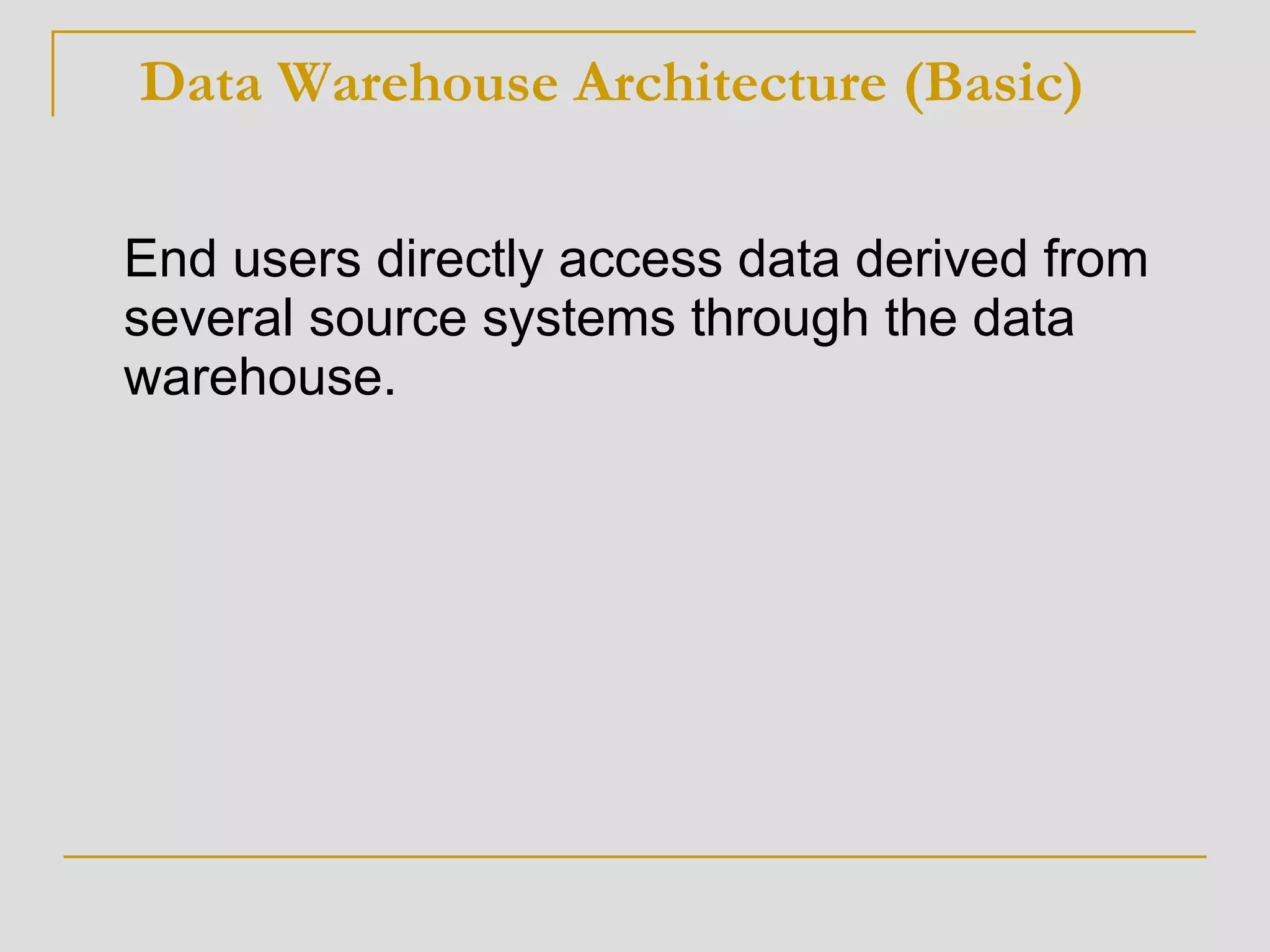 Data Warehouse Architectures | PPT