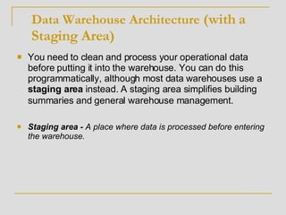 Data Warehouse Architectures | PPT