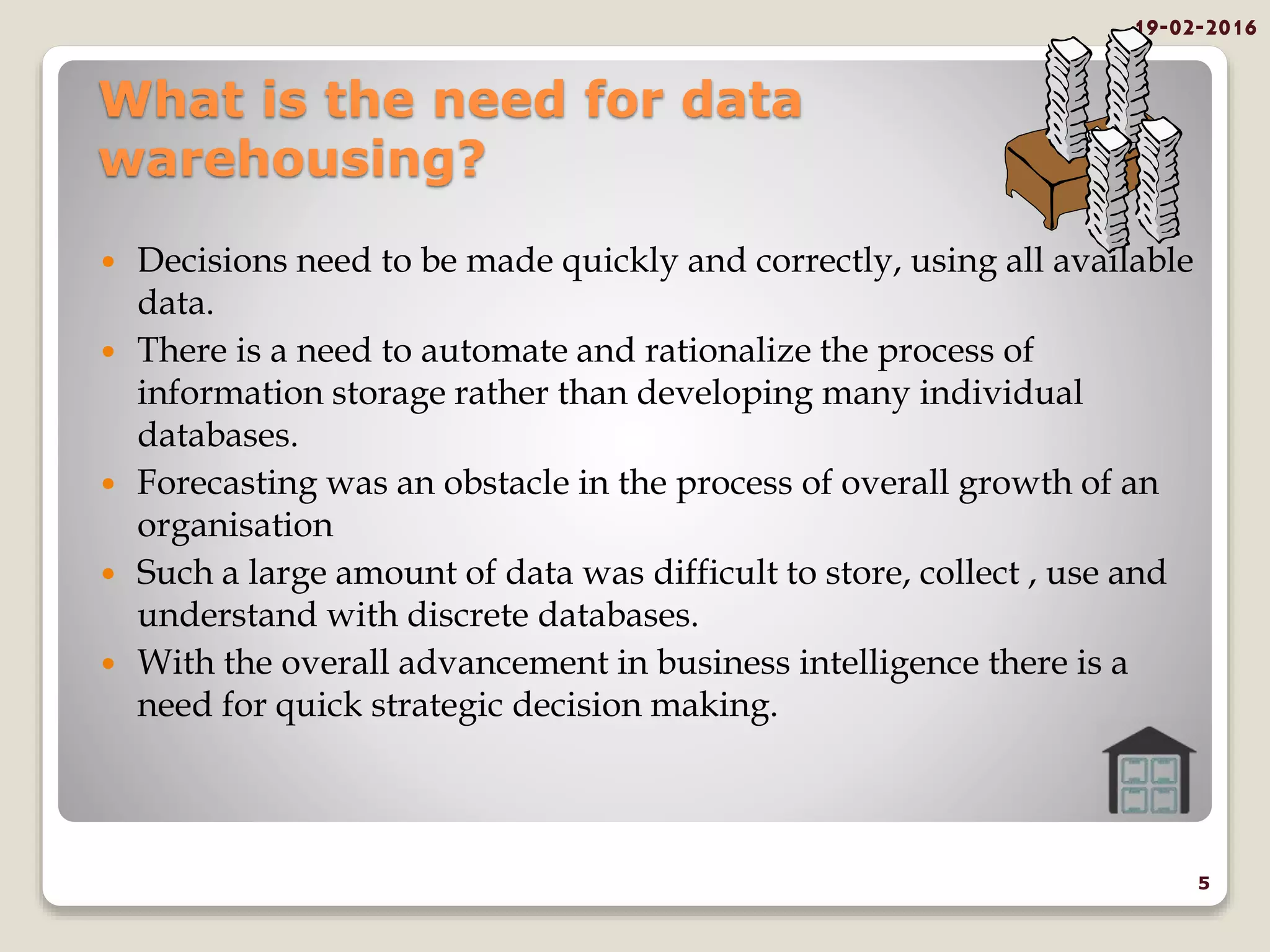 Data warehousing | PPTX | Databases | Computer Software and Applications
