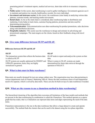Data warehousing interview questions | PDF