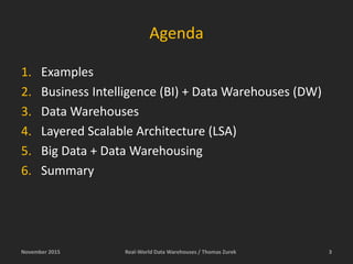 Data Warehousing - in the real world | PPTX