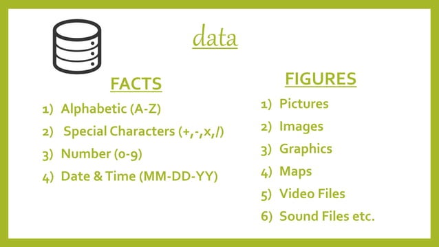 Data What is Data.. - Computer E Learning | PPT