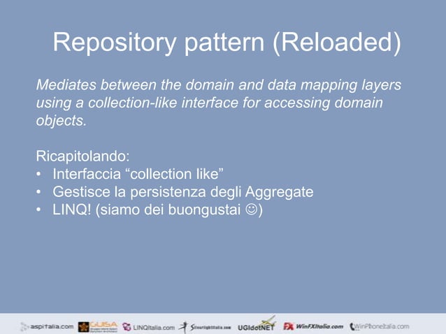 Build a LINQ-enabled Repository | PPTX | Databases | Computer Software and Applications