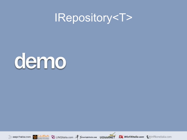 Build a LINQ-enabled Repository | PPTX | Databases | Computer Software and Applications