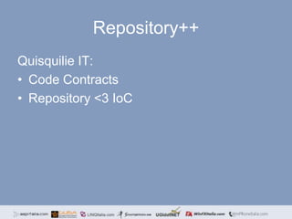Build a LINQ-enabled Repository | PPTX | Databases | Computer Software and Applications