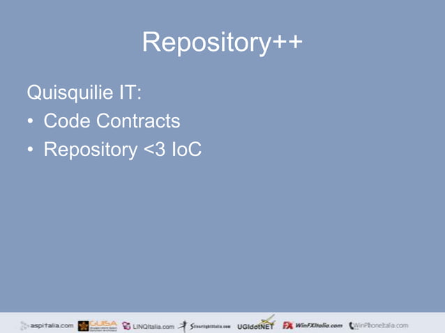Build a LINQ-enabled Repository | PPTX | Databases | Computer Software and Applications