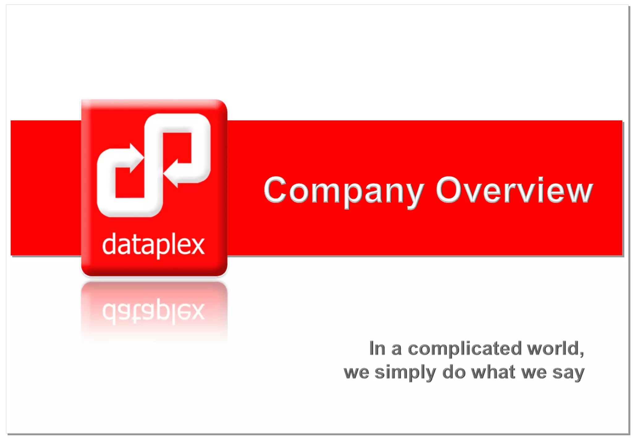 Dataplex Company Presentation | PPT