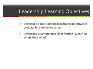 Leadership objectives in use | PPTX