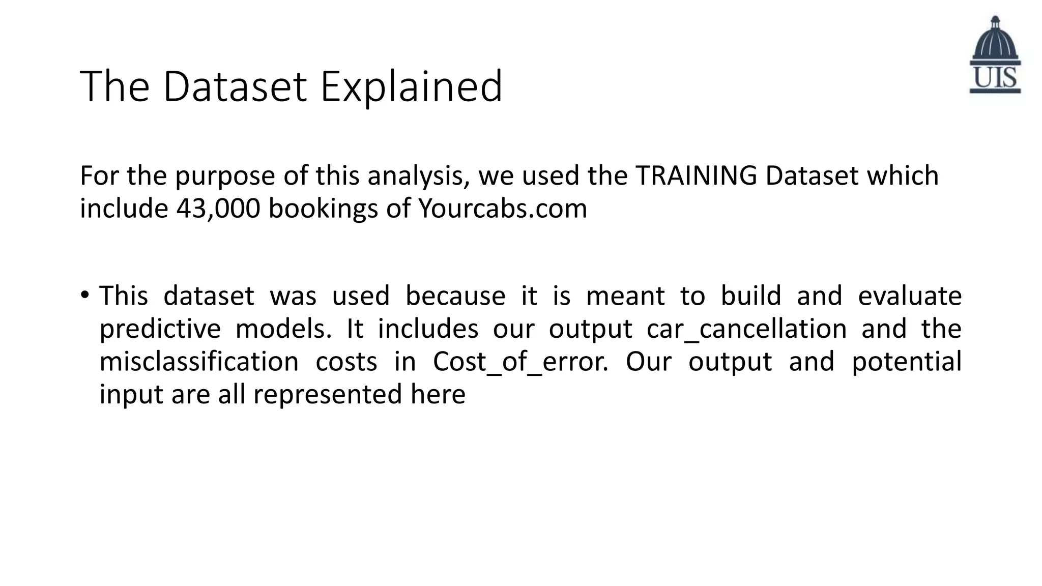Predicting Cab Booking Cancellations- Data Mining Project | PPTX