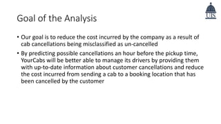 Predicting Cab Booking Cancellations- Data Mining Project | PPTX