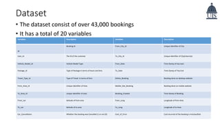 Predicting Cab Booking Cancellations- Data Mining Project | PPTX