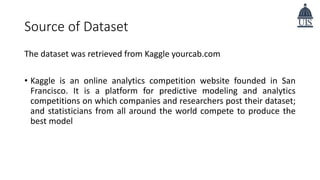 Predicting Cab Booking Cancellations- Data Mining Project | PPTX