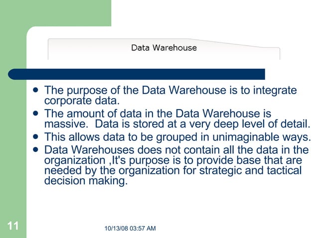 DATA WAREHOUSING AND DATA MINING | PPT