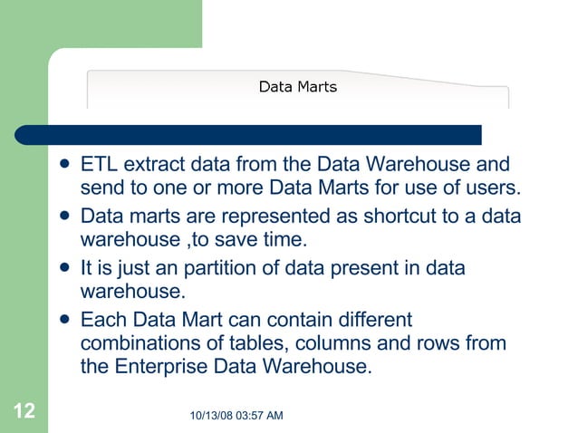 DATA WAREHOUSING AND DATA MINING | PPT