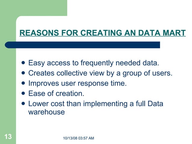 DATA WAREHOUSING AND DATA MINING | PPT