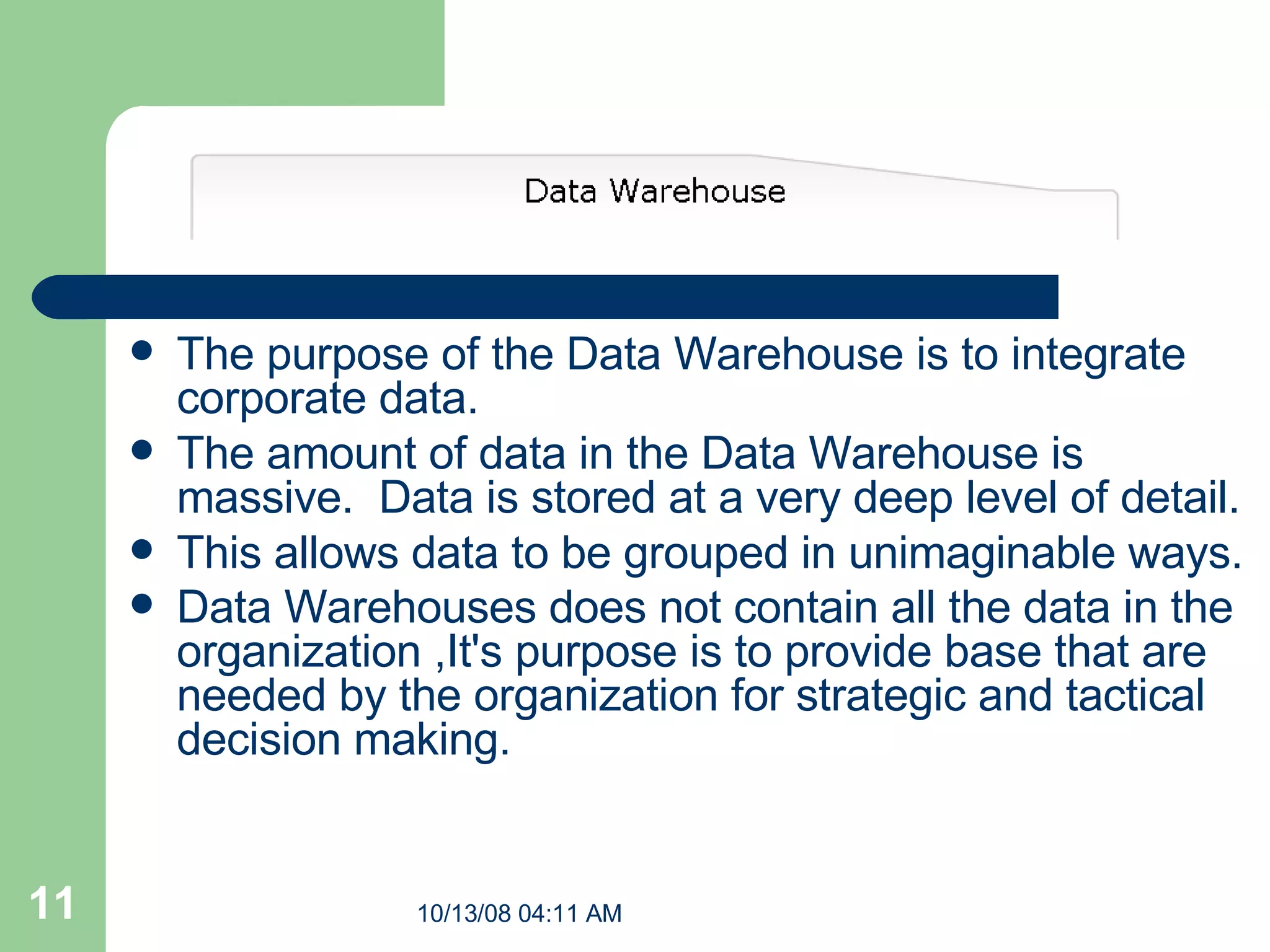 DATA WAREHOUSING AND DATA MINING | PPT