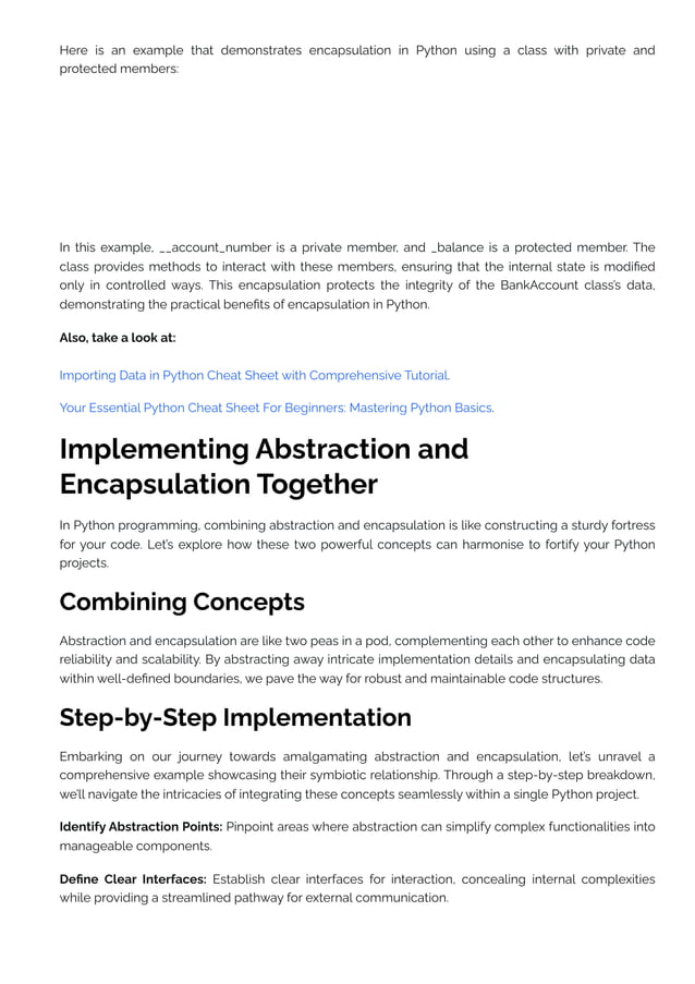 Understanding Data Abstraction And Encapsulation In Python Pdf