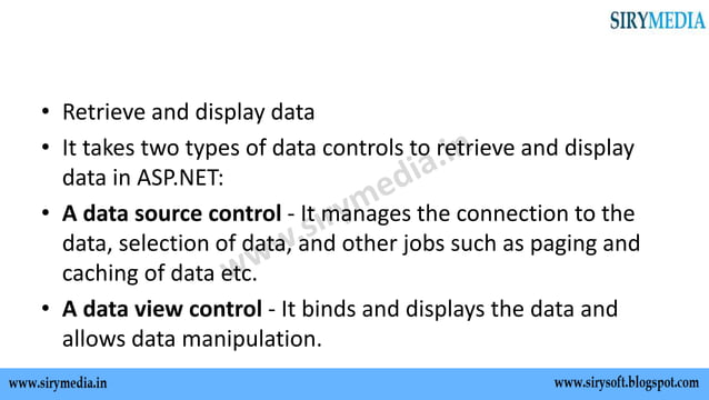Dataaccess in asp.net