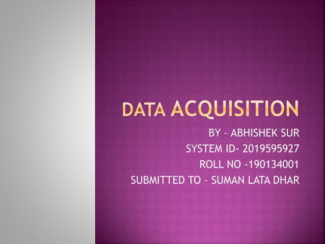 DATA ACQUISITION (DAQ) IN LABVIEW | PPTX | Digital Audio | Computer Software and Applications